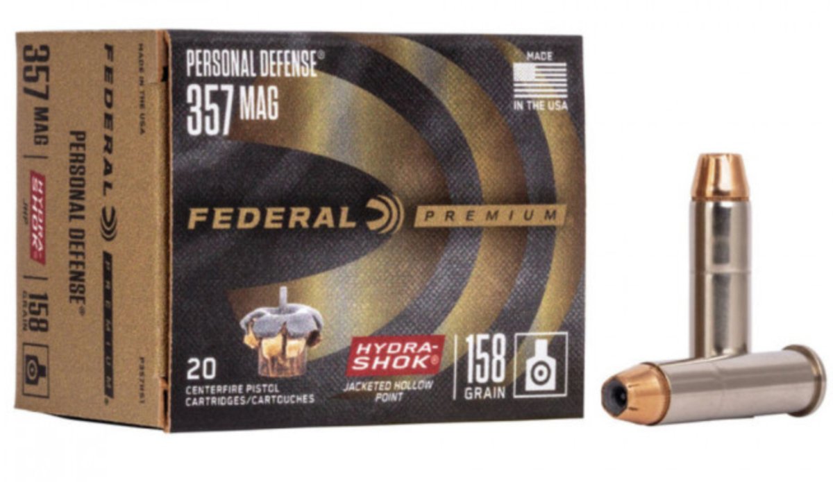 Premium Personal Defense (357 Magnum) | Federal - 158gr Hydra-Shok JHP ...
